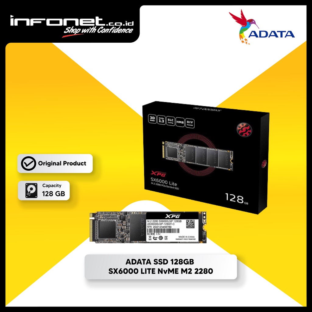 Jual ADATA SSD 128GB / 512GB SX6000 LITE NvME M2 2280 | Shopee Indonesia