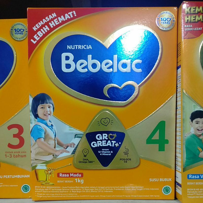 Jual Bebelac 4 rasa madu dan vanila 800g /1kg | Shopee Indonesia