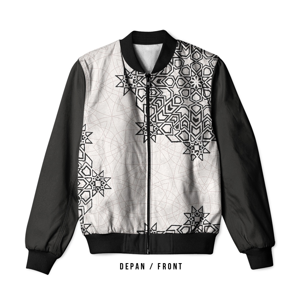 Jual Jaket Bomber Pria Wanita Motif Islamic Pattern Muslim 02 Full ...