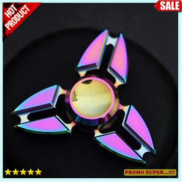 Jual Spinner Metal NINJA RAINBOW STAR BRASS FIDGET SPINER PELANGI O709 ...