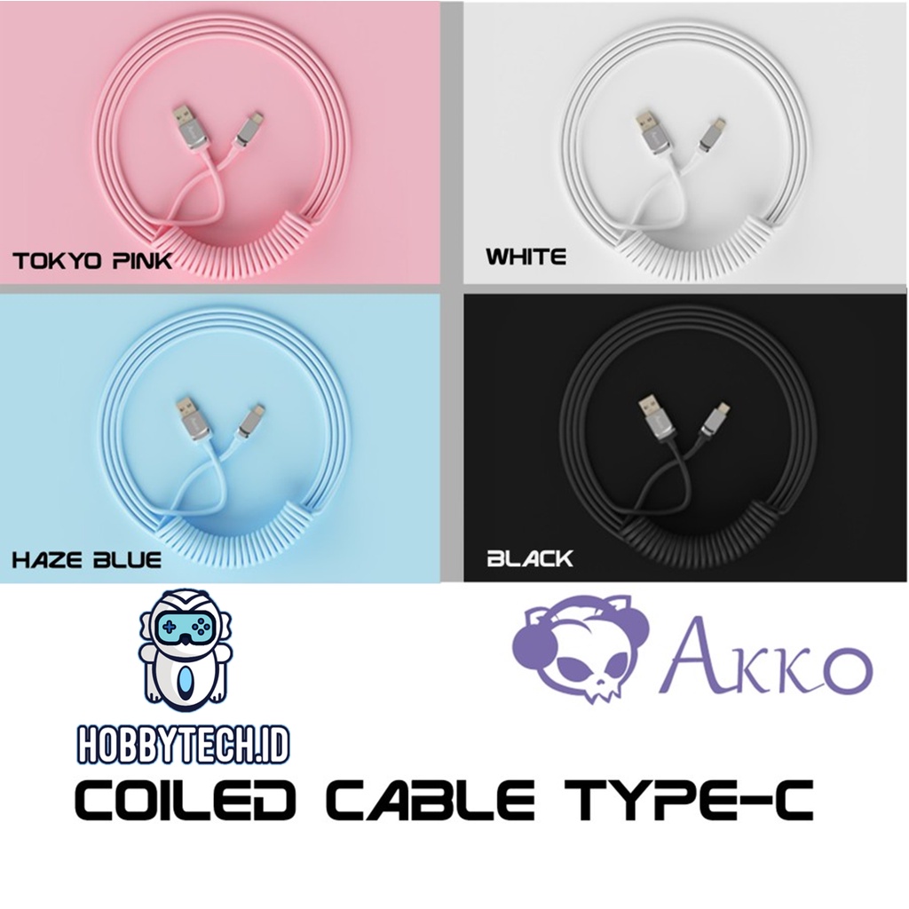 Jual Akko Coiled Cable for Type-C Mechanical Gaming Keyboard | Shopee ...