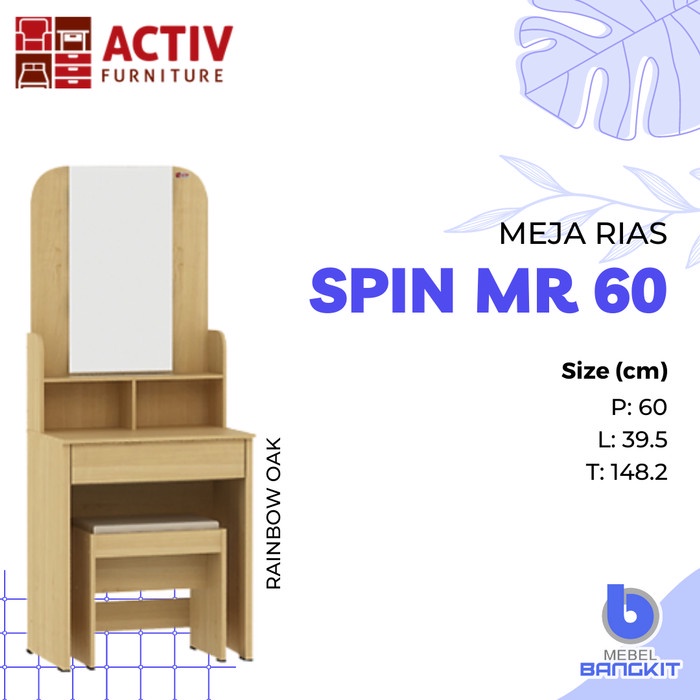 Jual Meja rias Spin MR 60 ACTIV (minimalis, aesthetic, modern) | Shopee ...