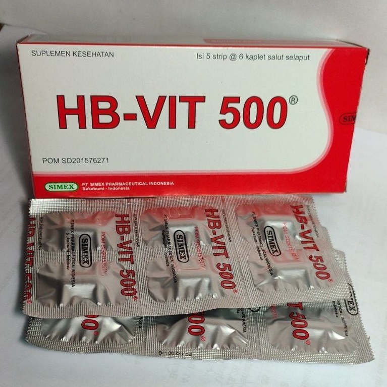 Jual HB-VIT 500 -Harga strip isi 6 kaplet " suplemen Multivitamin dan ...