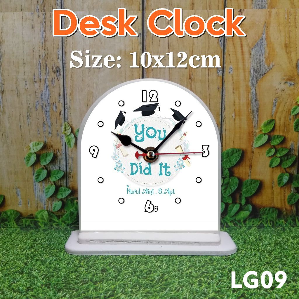 Jual Jam Meja Wisuda Graduation 09 Minimalis Ekonomis Kado Hadiah Unik ...