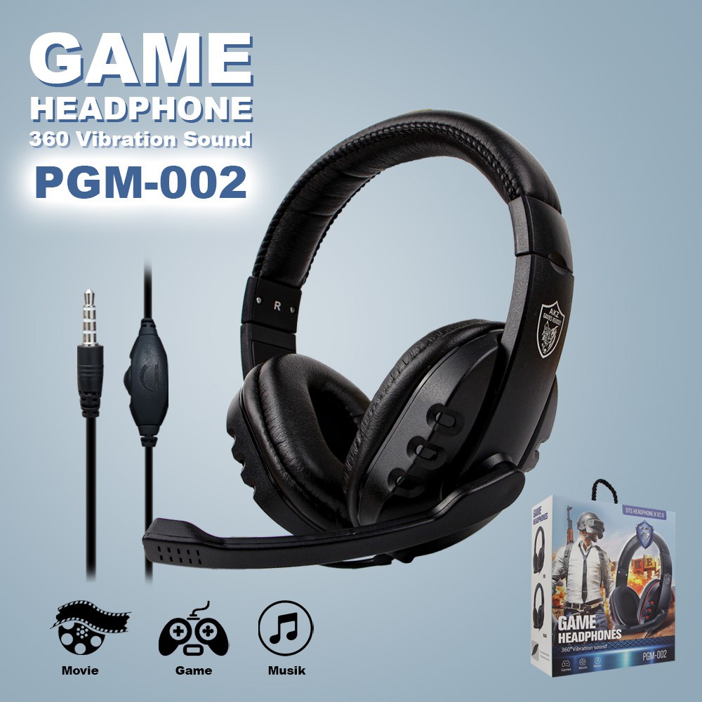 Jual PGM-002 Gaming Headset Headphone Gaming wiht microphone & volume PGM-002 | Shopee Indonesia