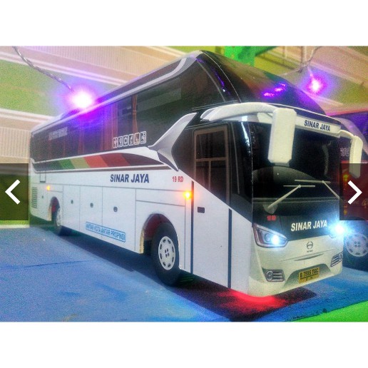 Jual Miniatur bus bis Sinar jaya SR2 + Lampu | Shopee Indonesia