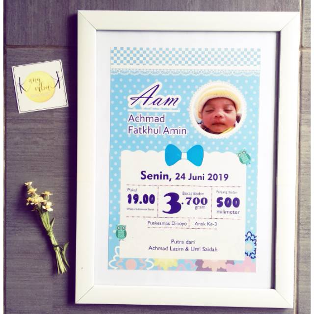 Jual The Best!! Kado kelahiran bayi / Frame Baby Born / Baby Shower ...