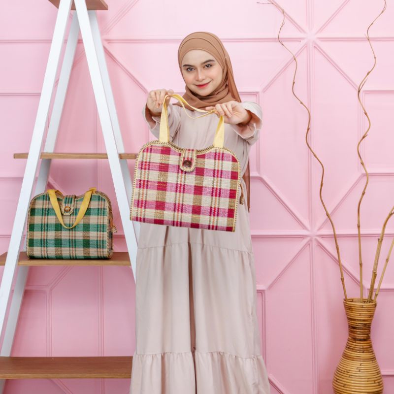 Jual Chiracraft Mdg Totebag Tas Anyaman Mendong Tas Etnik Natural ...