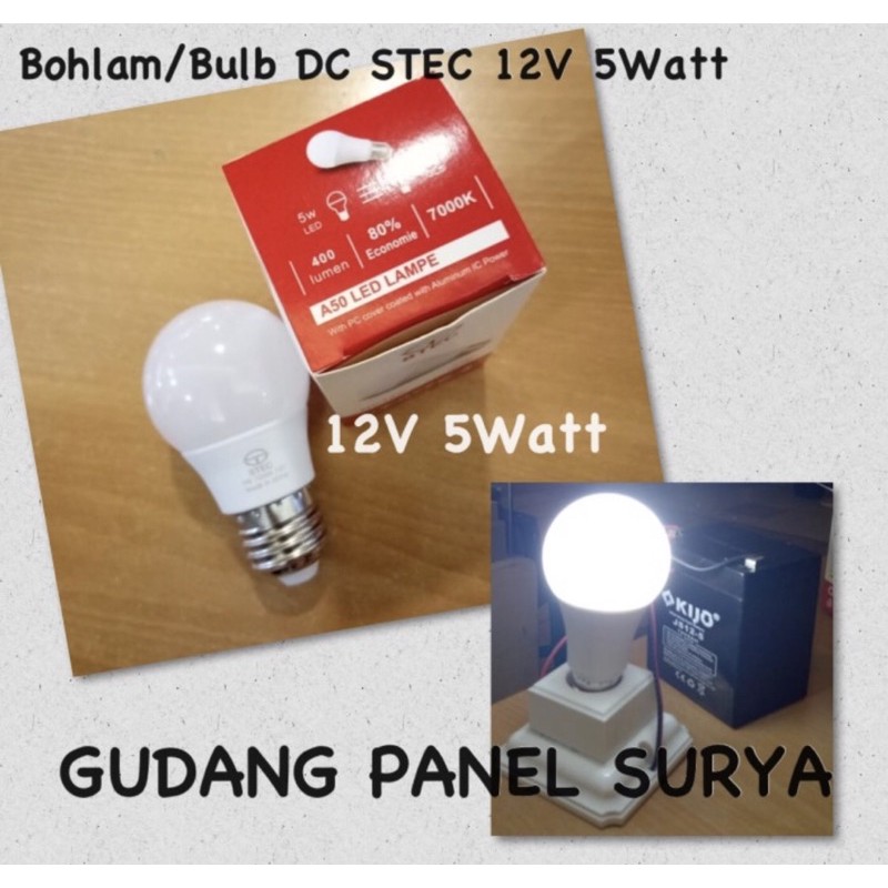 Jual Lampu Bohlam/ Bulb DC STEC 12V 5Watt | Shopee Indonesia