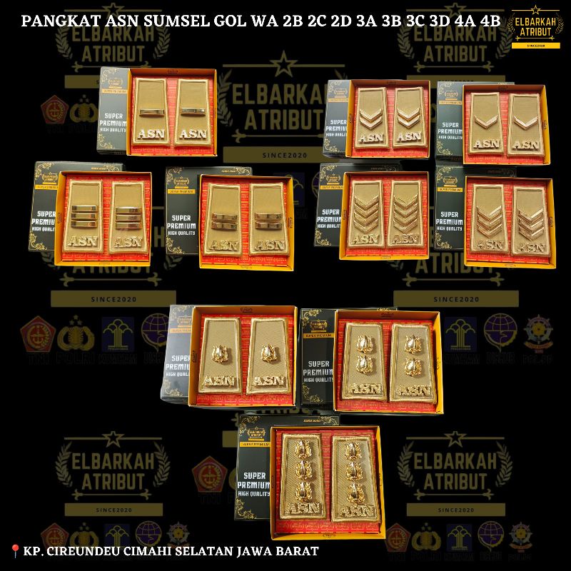 Jual PANGKAT ASN SUMSEL GOL 2A/2B/2C/2D/3A/3B/3C/3D/4A/4B DASAR MIKA ...