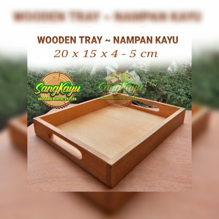 Jual Nampan kayu 20x15cm nampan kotak seserahan baki 20 x 15 x 4 cm ...