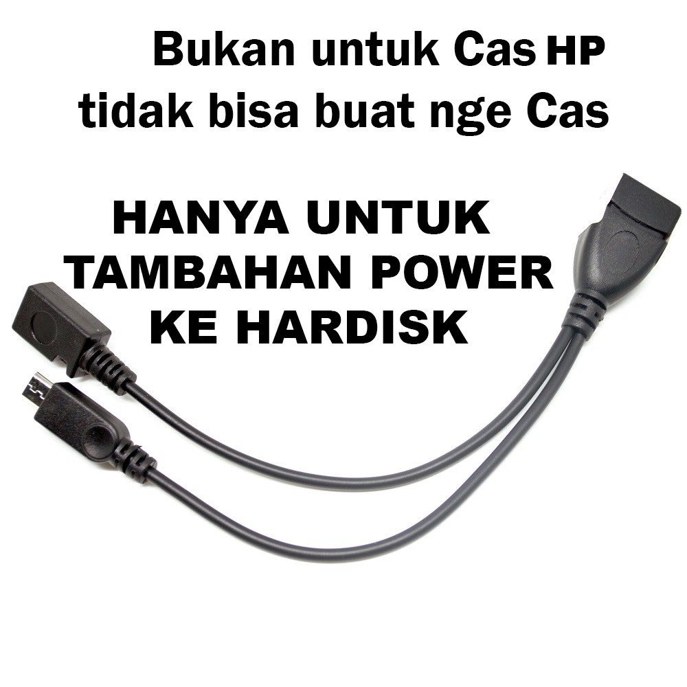 Jual OTG Y Micro USB HP to USB Female untuk Membaca Hard Disk External ...