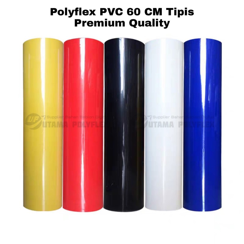 Jual Polyflex PVC Lebar 60 CM Sticky Meteran (HOT PEEL) / Poliflex PVC ...
