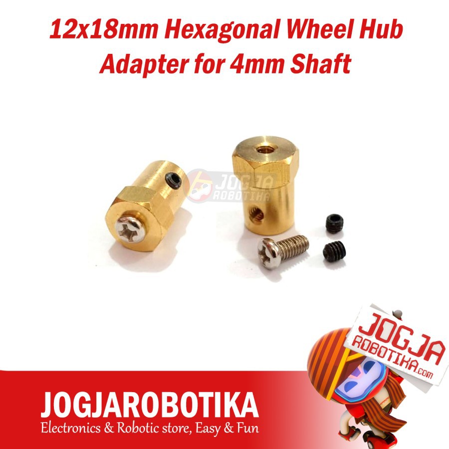 Jual Hexagonal Wheel Hub Adapter for 4mm Shaft 12x18mm | Shopee Indonesia