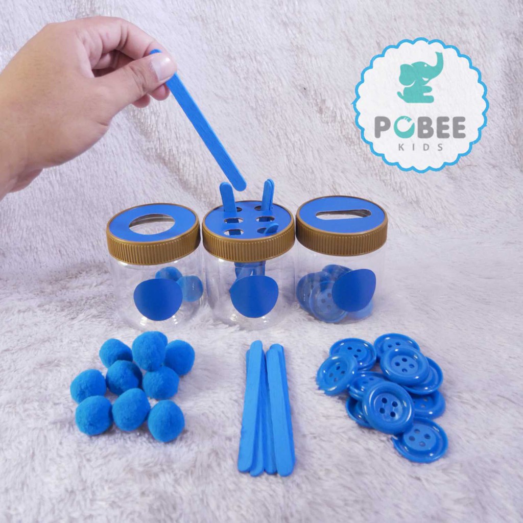 Jual Mainan Mencocokkan Benda Biru | Jar | Mainan Edukasi Stimulasi ...