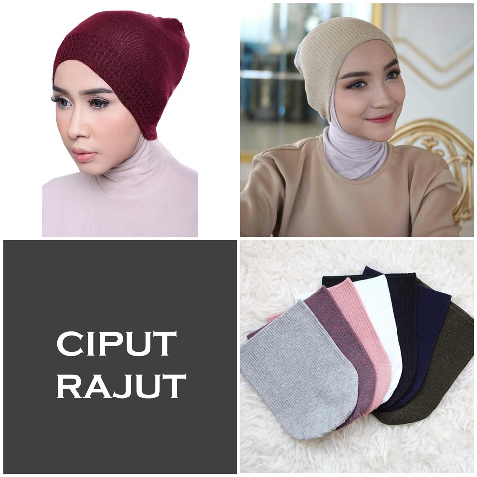 Jual Ciput Rajut Anti Pusing ( Inner jilbab hijab ) | Shopee Indonesia