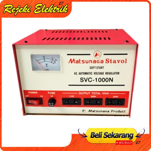 Jual Matsunaga Stabilizer SVC-1000N Stavolt Motor Penstabil Tegangan ...