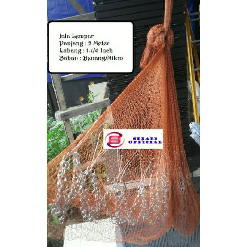 Jual (Sejabi) Termurah Jala Lempar Ikan Ukuran 1-1/4 Inch Tinggi 2 ...
