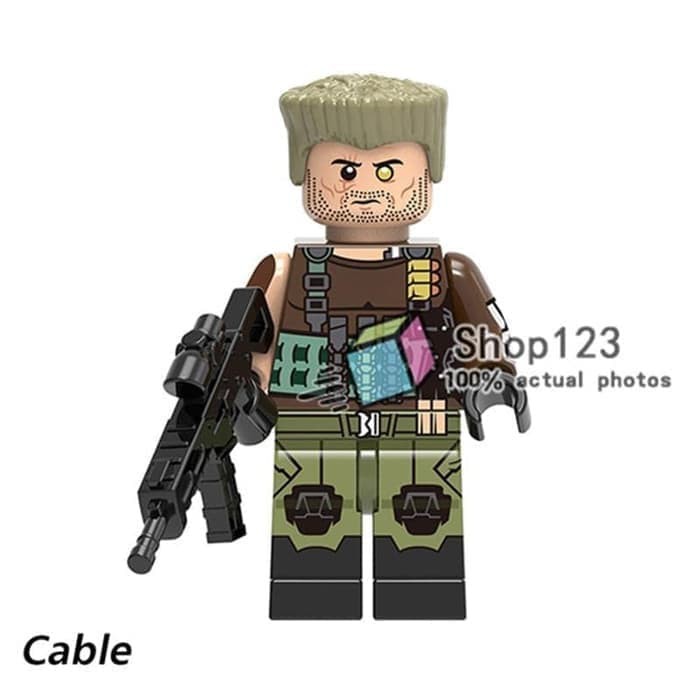 Jual Lego Cable Minifigure The Movie Marvel Super Heroes XH665 | Shopee ...