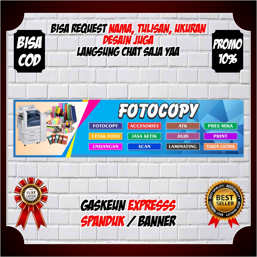 Jual Spanduk Banner Foto Copy Baligo Usaha Foto kopi berkualitas custom variasi warna keren ...
