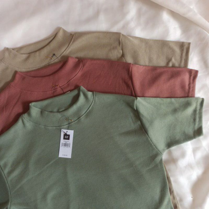 Jual GROSIR KAOS RIB TURTLENECK PREMIUM / TURTLENECK LENGAN PENDEK ...