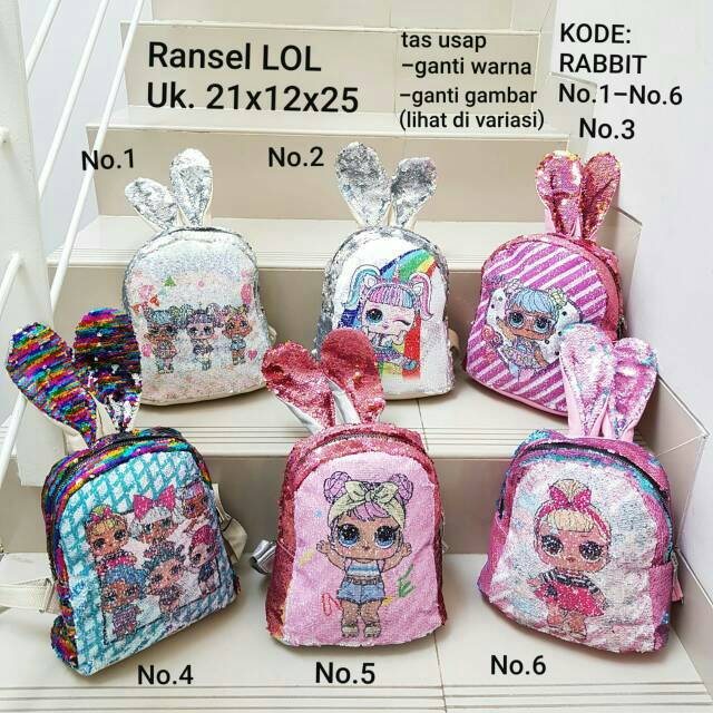 Jual SEQUIN LOL BERUBAH GAMBAR/NEW TAS LOL ANAK/LOL SEQUIN GANTI GAMBAR ...