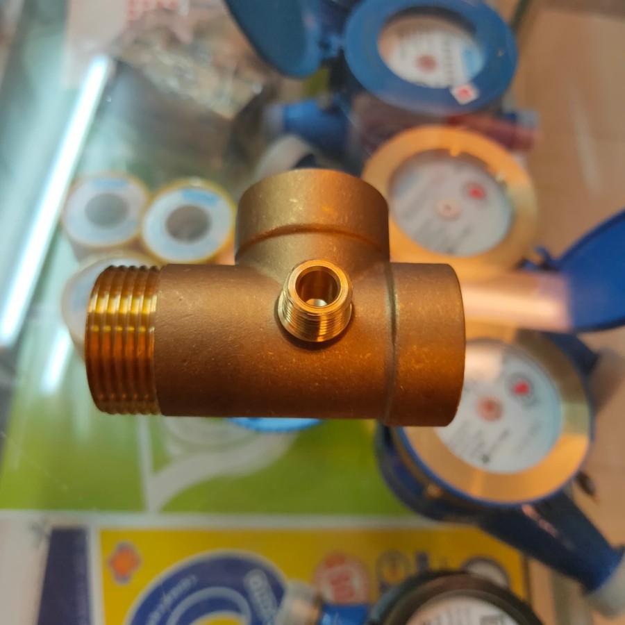 Jual Tee Sambungan 4 kuningan ONDA 1 inch | Shopee Indonesia