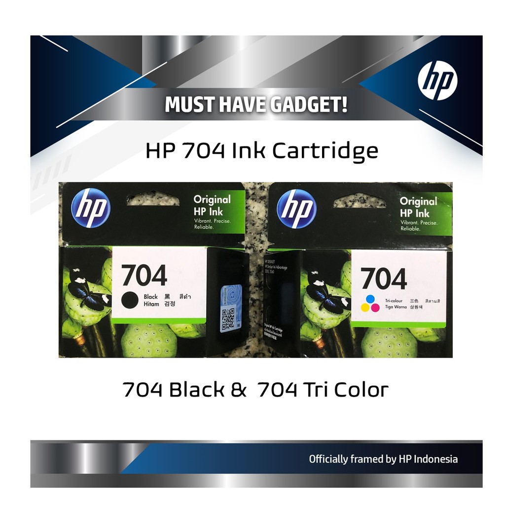 Jual Tinta HP 704 Black Ink Catridge - Tinta HP 704 Color Ink Catridge ...