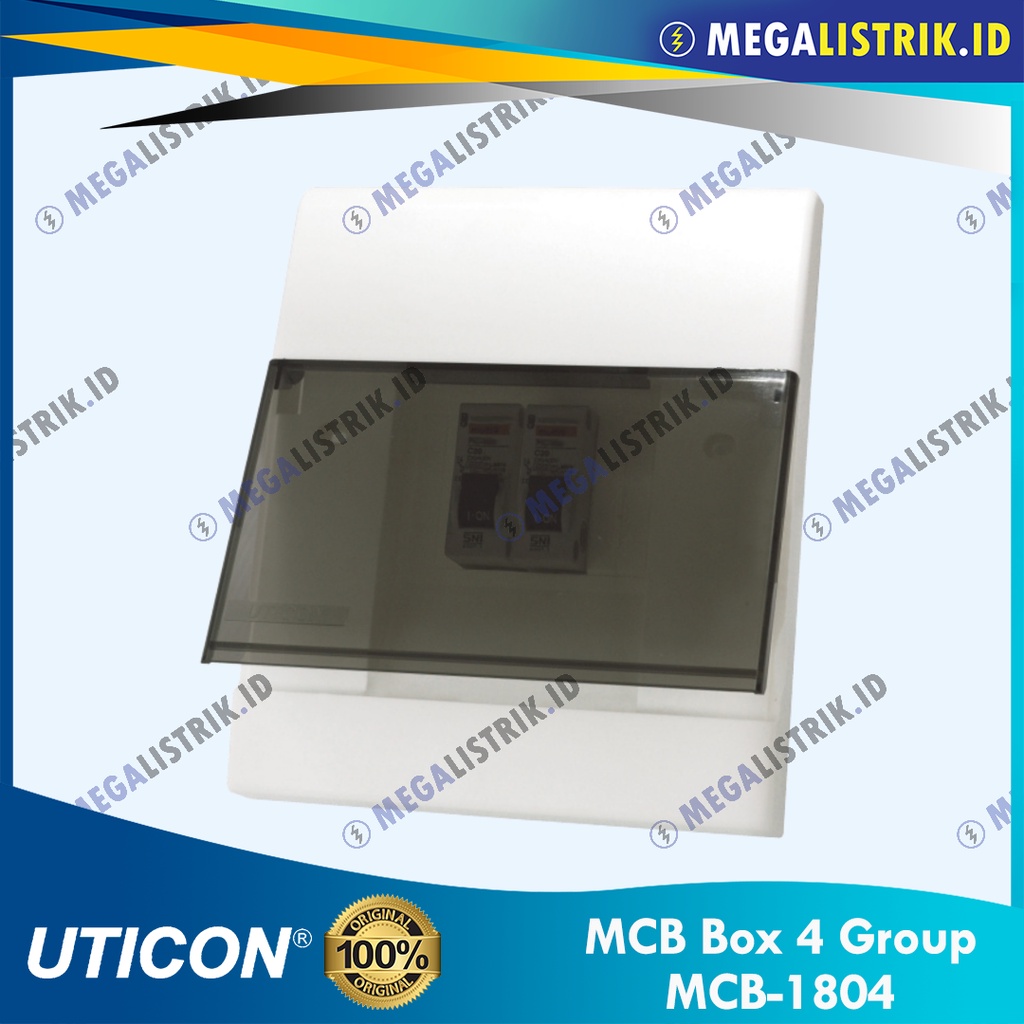 Jual UTICON BOX MCB 4 GROUP / KOTAK PANEL FUSE ISI 4 MODUL / GRUP INBOW ...