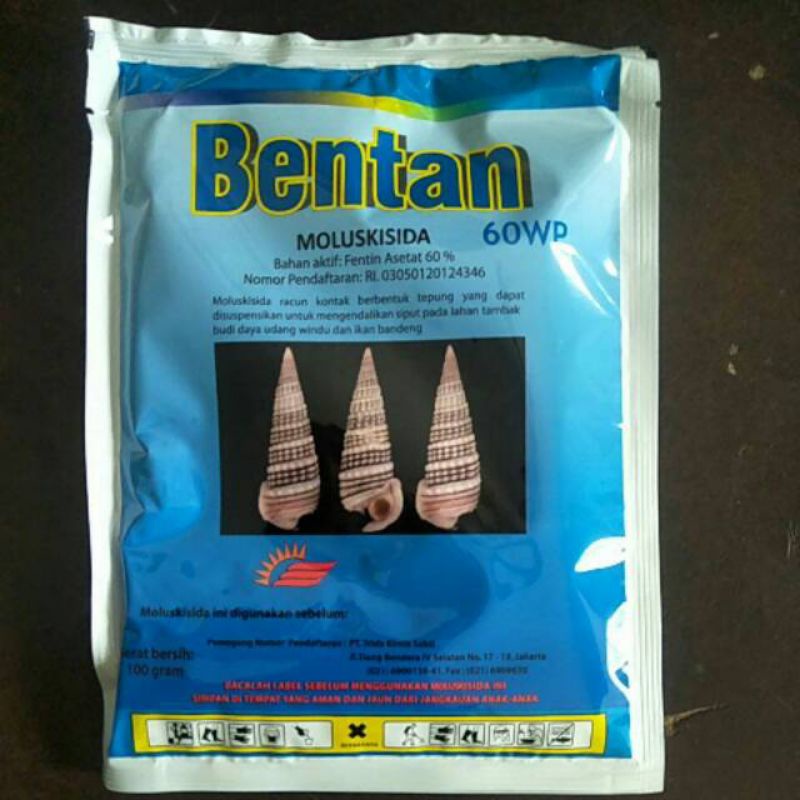 Jual Bentan 60WP 100gr Moluskisida Obat Pembasmi Hama Siput dan Keong ...