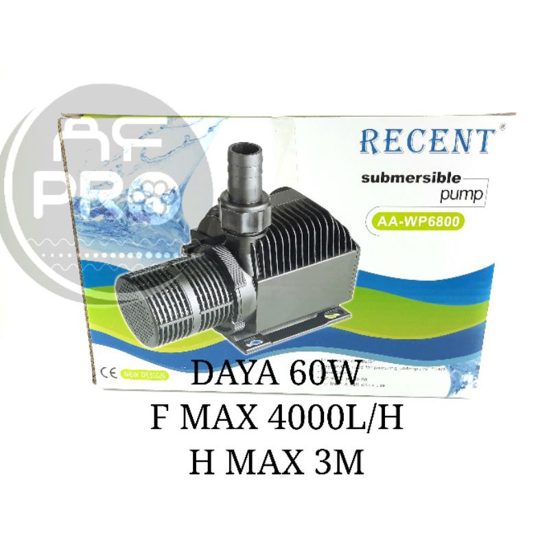 Jual Pompa kolam hidroponik air mancur RECENT AA WP 6800 Submersible pump | Shopee Indonesia