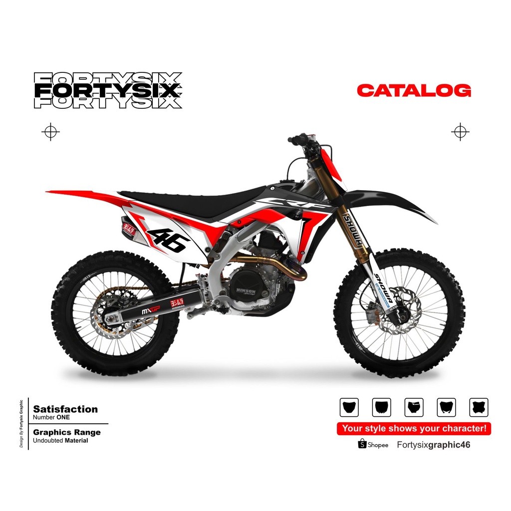 Jual Decal Custom | Decal CRF GORDON KLX WR155 | Shopee Indonesia