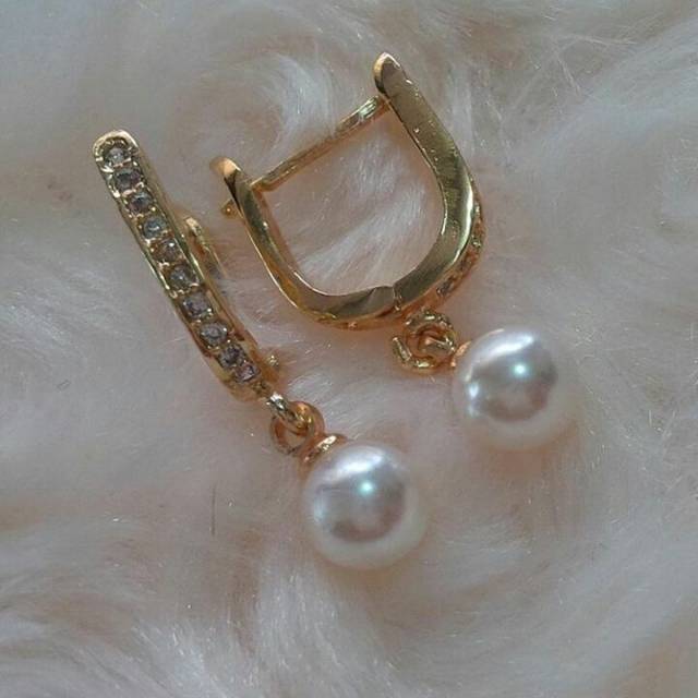 Jual Anting simple mutiara laut bersertifikat(free box & surat ...