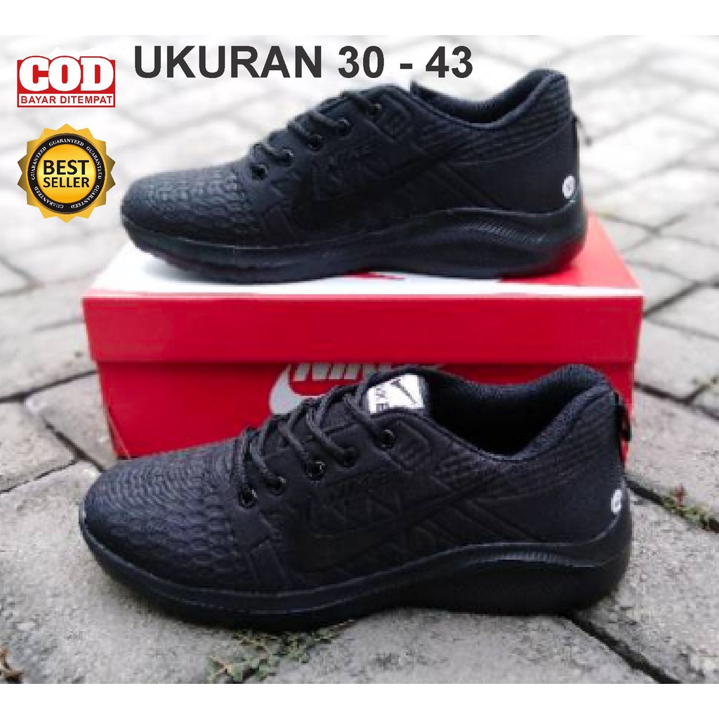 Jual sepatu sekolah hitam / Sepatu Sneaker Sport Shoes Import / sepatu ...