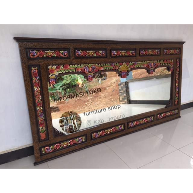 Jual Kaca cermin krepyak finising bakar antik | Shopee Indonesia