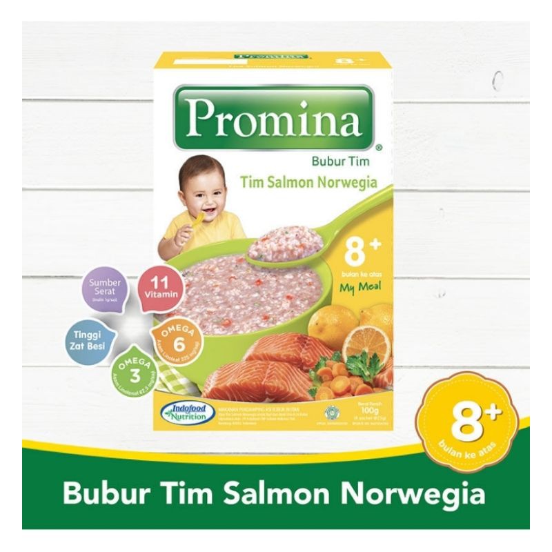 Jual Promina bubur tim tim salmon norwegia 8m+ 100gr | Shopee Indonesia