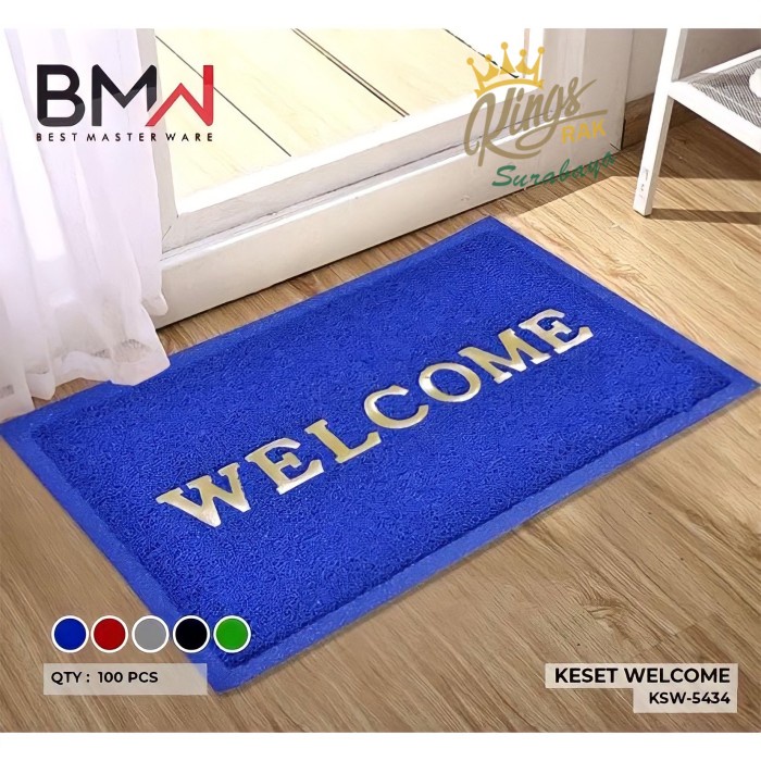 Jual Keset Koset Karet Kaki Anti Slip Plastik Bihun Welcome Tebal Keset ...