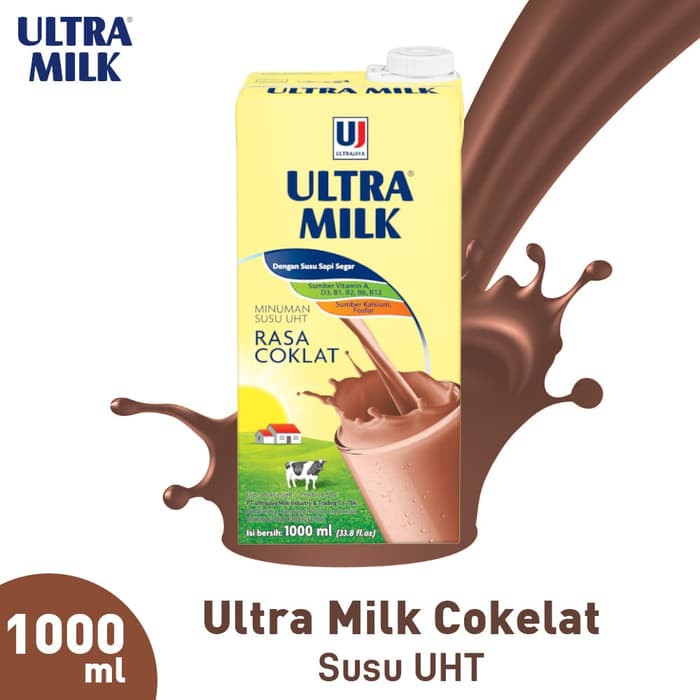 Jual Susu Ultra Milk UHT Rasa Coklat / Full Cream / Plain Low Fat High Calcium - 1L 1000ml (1 ...