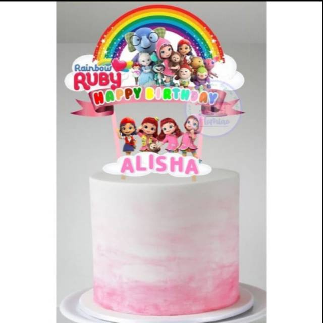 Jual RAINBOW RUBY Cake topper | Shopee Indonesia