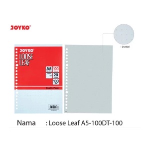 Jual Loose Leaf Isi Kertas File Binder Joyko A5 - 100 DT Dotted 100 Lembar | Shopee Indonesia
