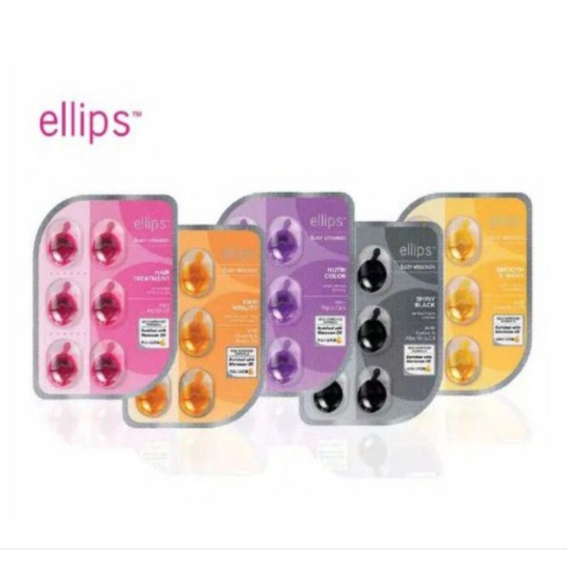 Jual Ellips hair vitamin with heat protection 6capsul 1ml | Shopee ...