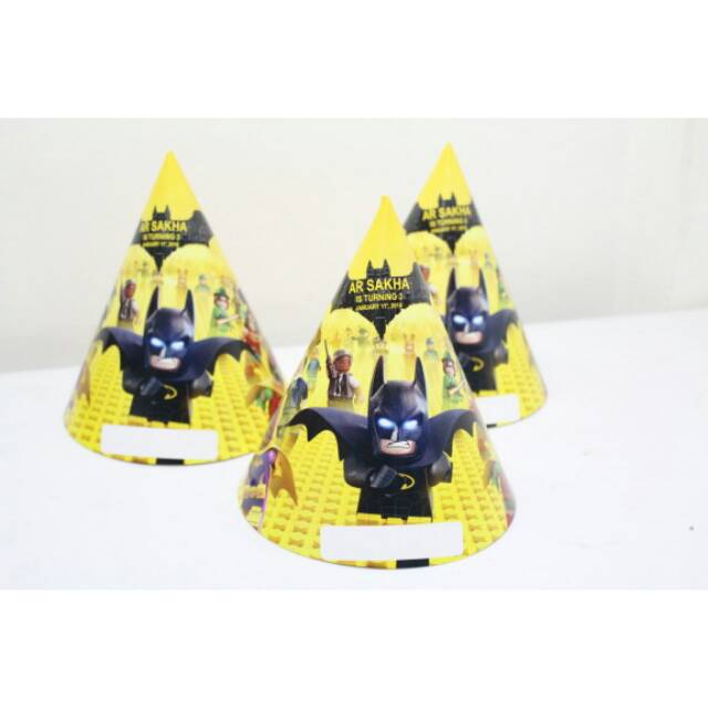 Jual Topi ulang tahun kerucut karakter batman lego new | Shopee Indonesia
