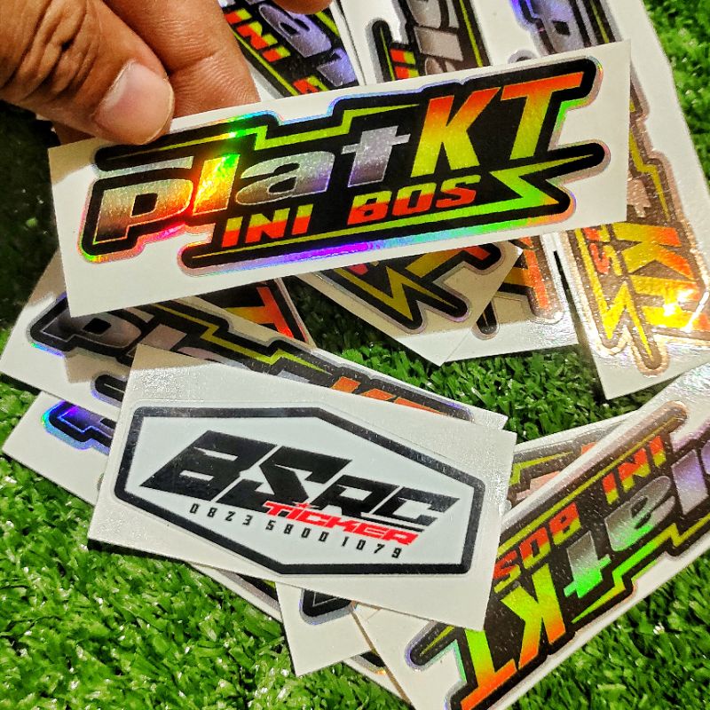 Jual sticker plat kt ini bos hologram / plat kt | Shopee Indonesia