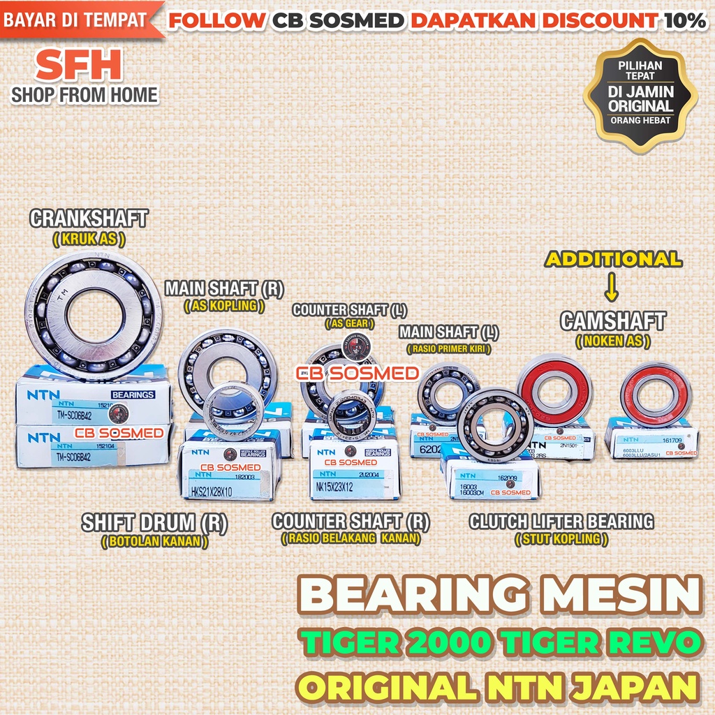 Jual Needle Bearing Tiger Revolution Laher Bambu Tiger Revo Roces ...