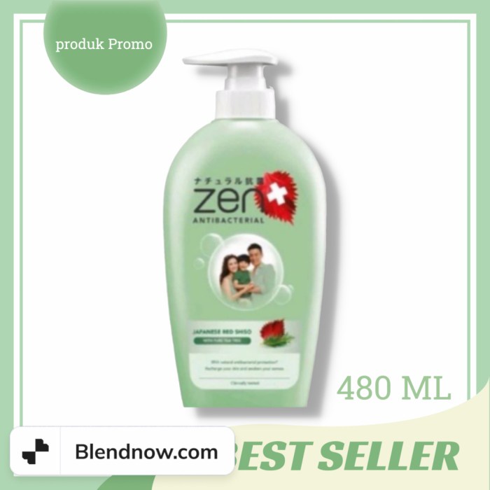 Jual Receptacle Sabun Zen Botol Pump Cair Hijau 480 Ml | Shopee Indonesia