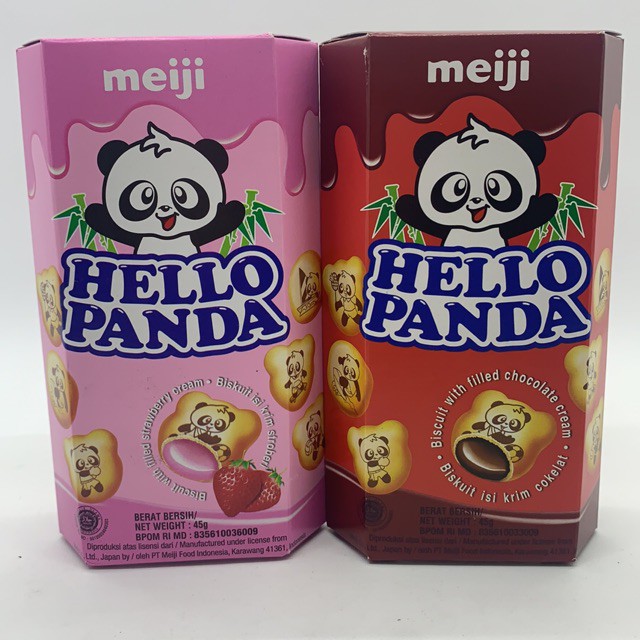 Jual Meiji Hello Panda Biskuit Chocolate / Strawberry 45 Gram | Shopee ...