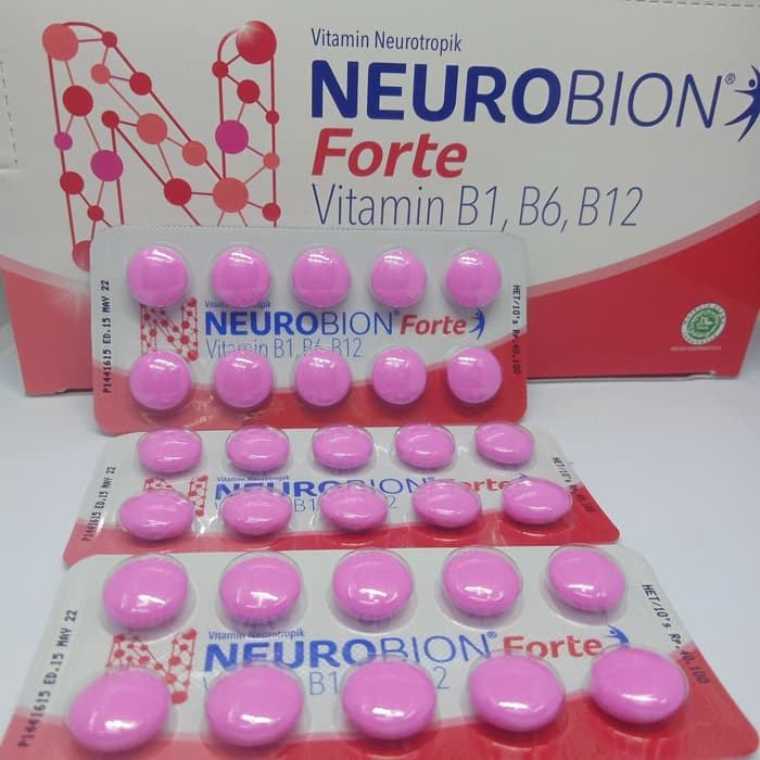 Jual Neurion forte pink 10's tablet vitamin B1, B6, B12 | Shopee Indonesia