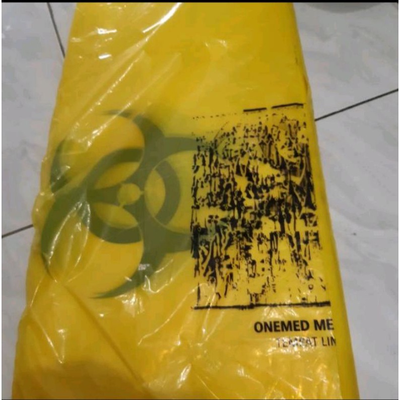 Jual Plastik limbah kuning / plastik limbah / kantong limbah / plastik ...