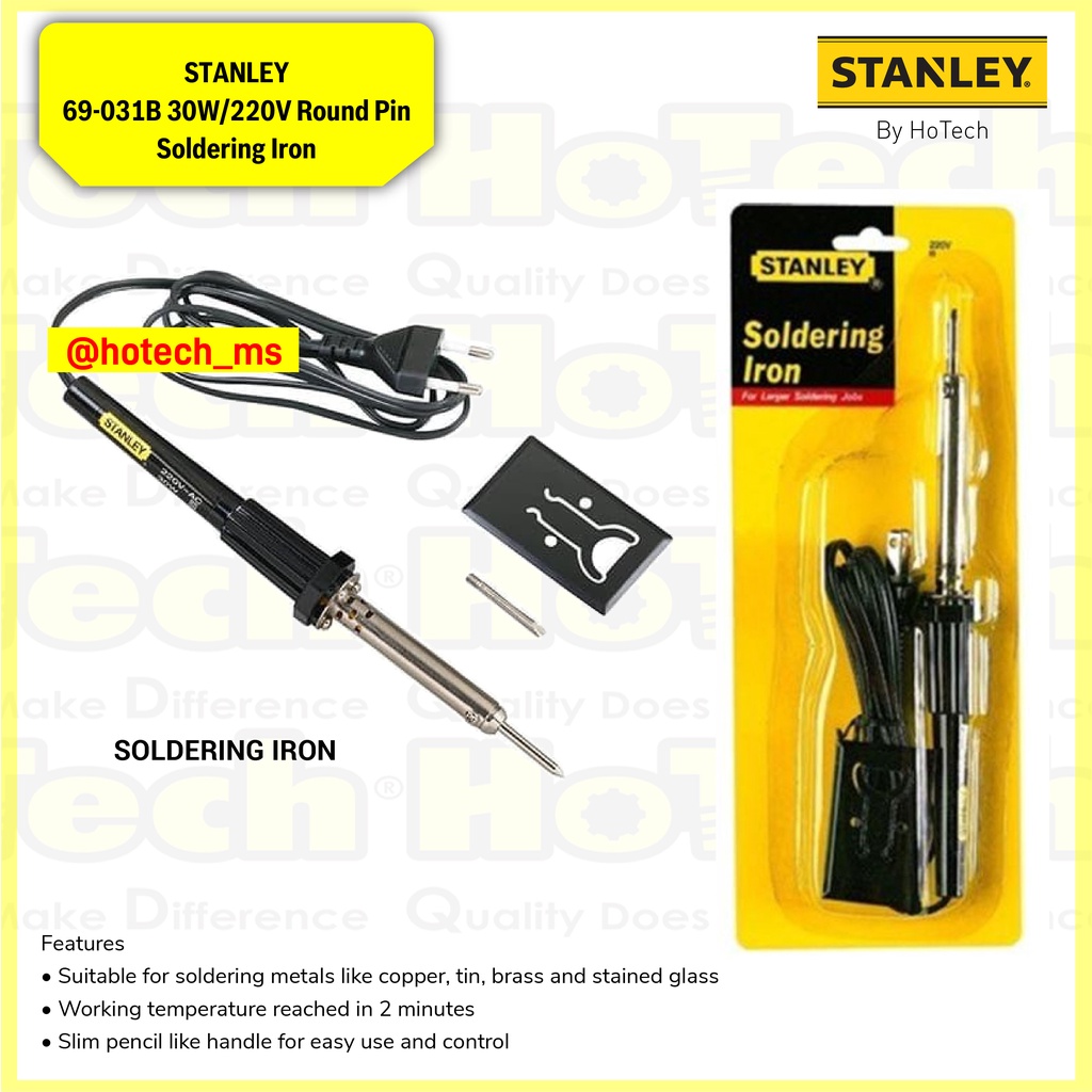 Jual STANLEY|69-031B 30W/220V Round Pin Soldering Iron|Solder | Shopee ...