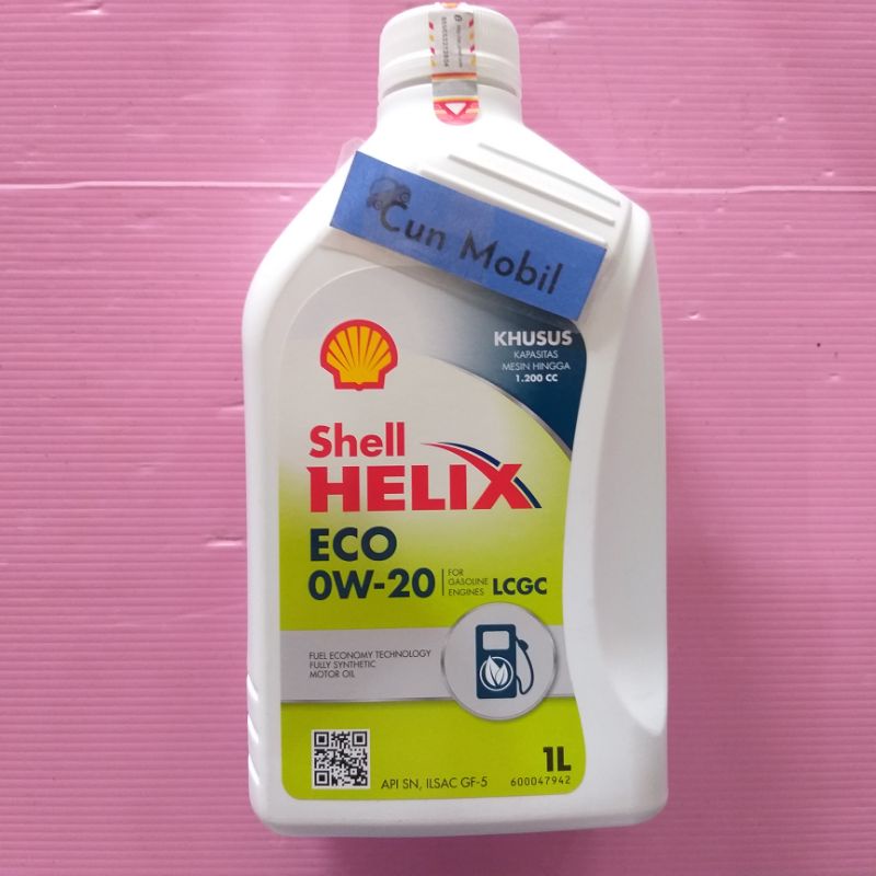 Jual Oli mesin Shell Helix ECO 0W-20 API SN ILSAC GF-5 1 Liter | Shopee ...